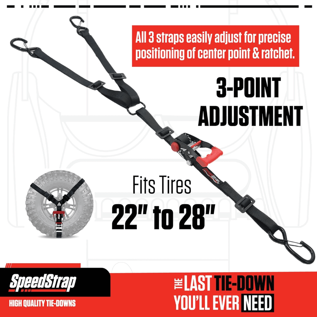 2" HD 3-Point Spare Tire Tie-Down with Swivel Hooks | SpeedStrap