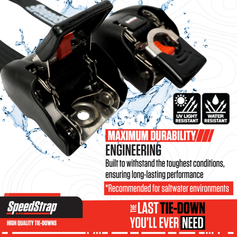 Stainless Steel Retractable Marine Transom Tie-Down Straps | SpeedStrap