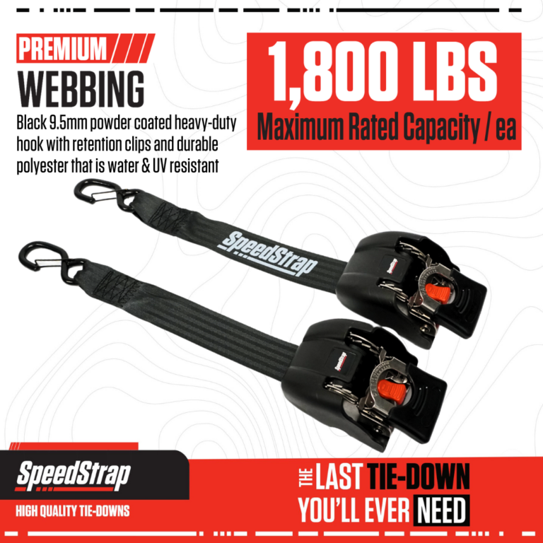 Stainless Steel Retractable Marine Transom Tie-Down Straps | SpeedStrap